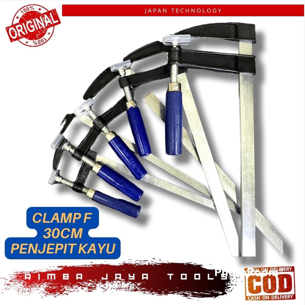 Jual Alat Penjepit Kayu klem Clamp F 30cm Jepit Papan Kayu Heavy Duty ...