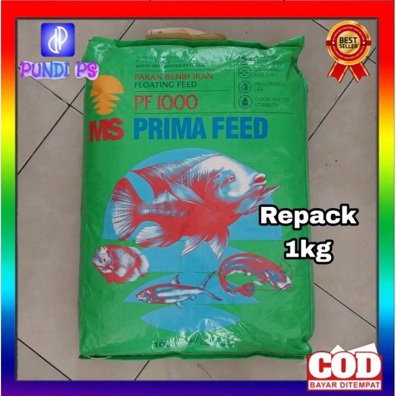 Jual pelet ikan PF 1000 1 kg 500gr pakan ikan pf1000 | Shopee Indonesia