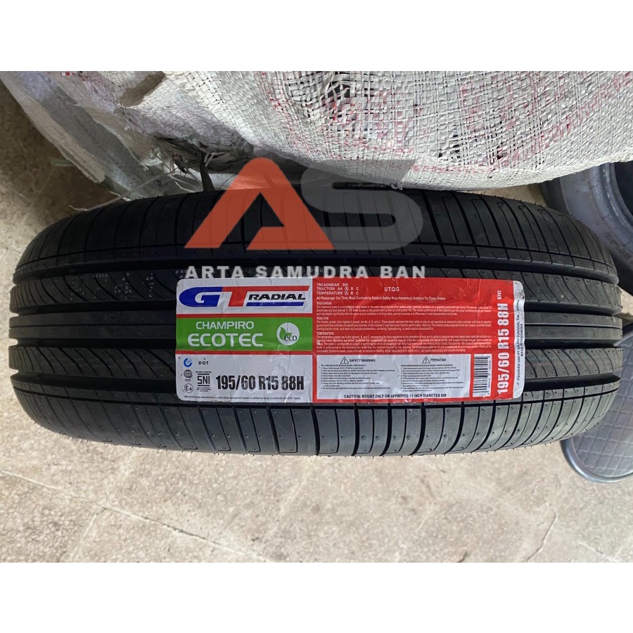 Jual Ban GT Radial Gajah Tunggal Champiro Ecotec 195 / 60 R 15 R15 | Shopee Indonesia