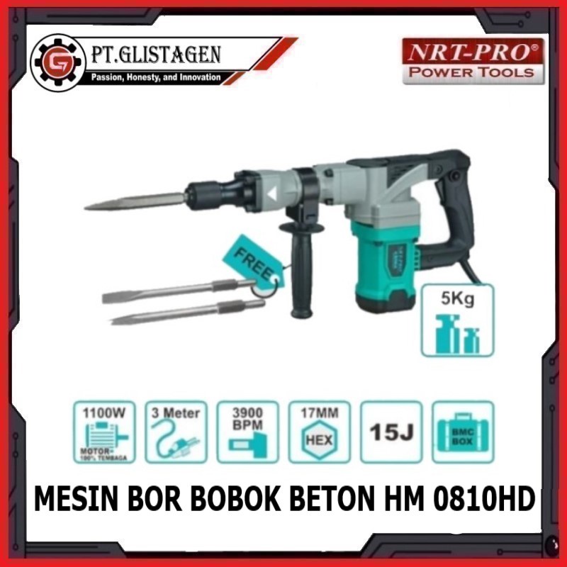 Jual Mesin Bor Bobok Beton Tembok Jack Hammer Drill NRT PRO HM 0810 HD | Shopee Indonesia
