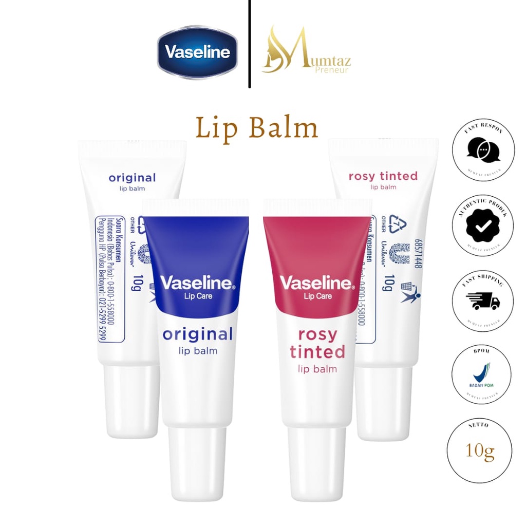 Jual VASELINE LIP BALM LIP CARE ROSE TINTED & ORIGINAL 10GR LIPSCRUB LIPSERUM LIPGLOSS LIPTINT ...