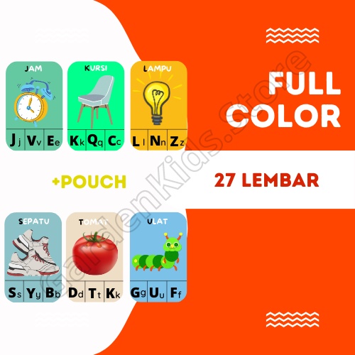 Jual Flashcard Anak Abjad/Besar/Termurah/Tebal / Kartu Tebak Huruf ...