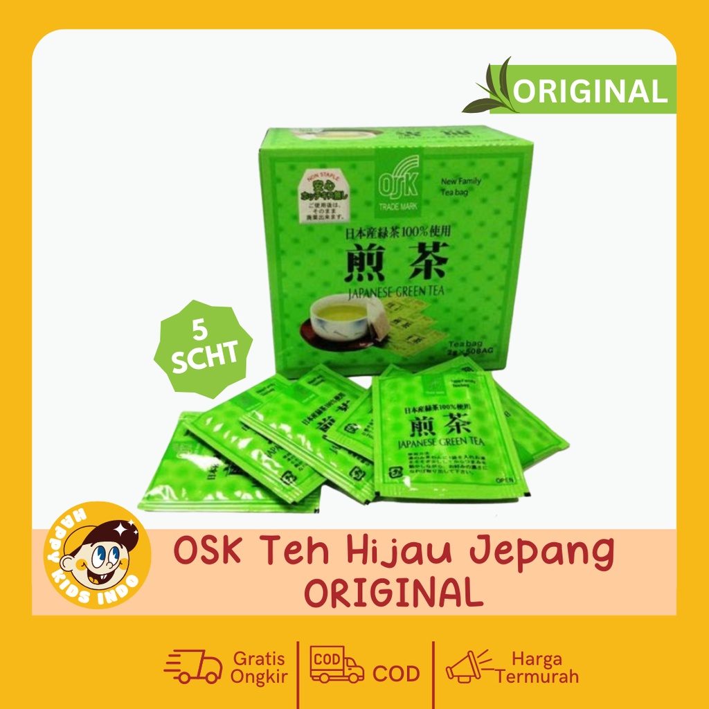 Jual TEH HIJAU GREEN TEA - TEH OSK JEPANG GREEN TEA ( 5PCS ) | Shopee Indonesia