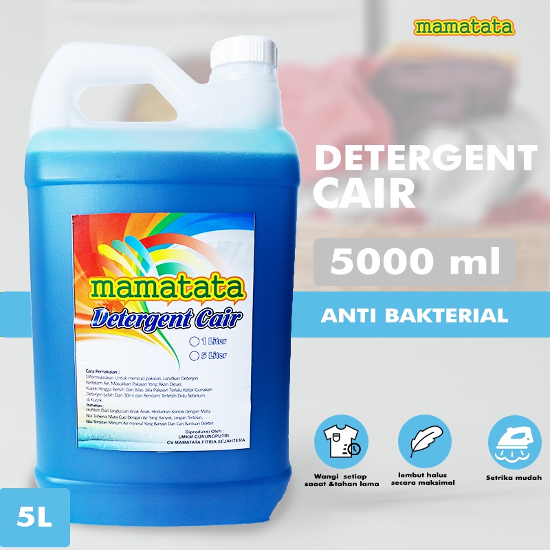 Jual Mamatata Sabun Deterjen Cair 5 Liter - Detergent Cair Laundry ...
