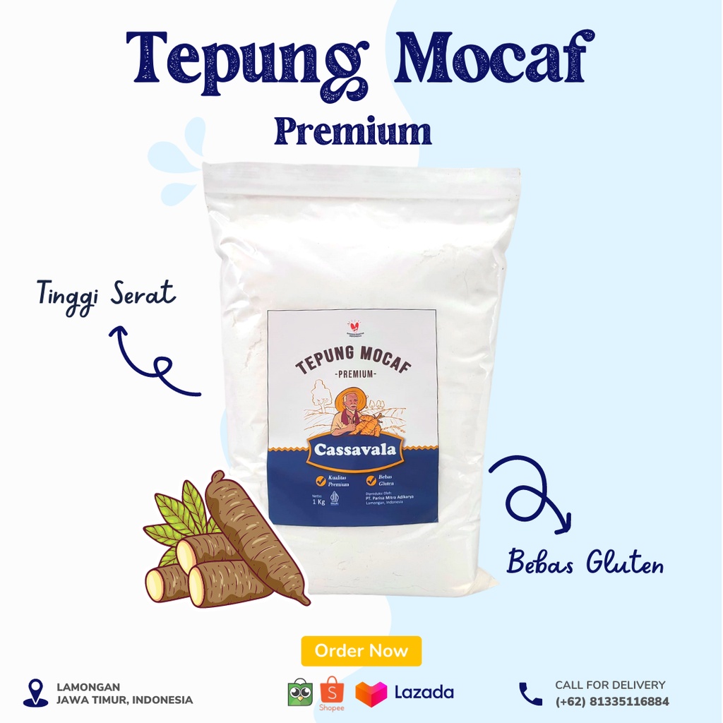 Jual Cassavala Tepung Mocaf - Gluten free - 1 Kg | Shopee Indonesia