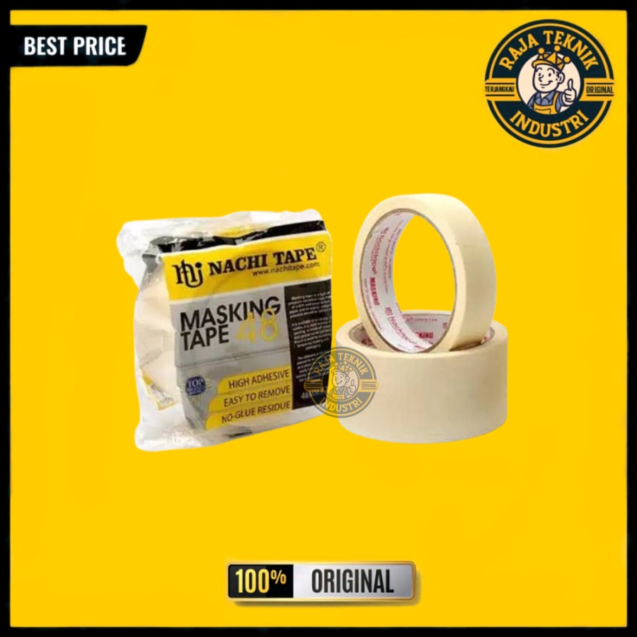 Jual LAKBAN KERTAS NACHI MASKING TAPE 2 INCH x 20 YARD | Shopee Indonesia