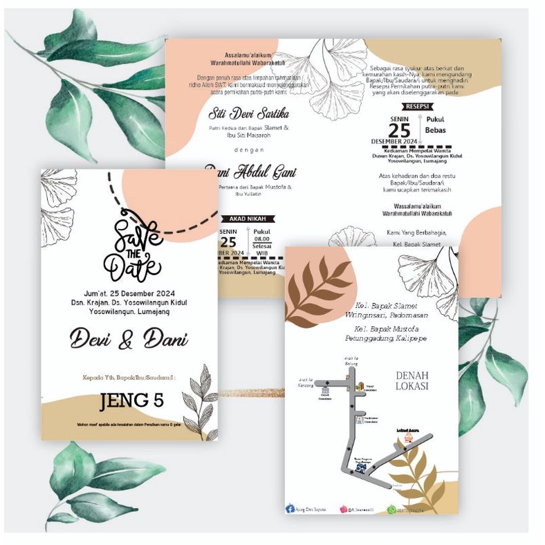 Jual UNDANGAN PERNIKAHAN/UNDANGAN WEDDING/UNDANGAN ELEGANT/ UNDANGAN ...