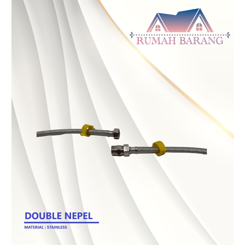 Jual DOUBLE NAPLE 1/2 STAINLESS DOUBLE NEPEL SAMBUNGAN DOUBLE DRAT ...