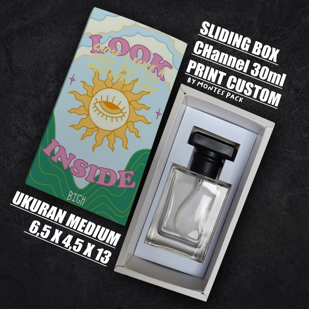 Jual BOX SLIDING BOTOL PARFUM Chanel 30ml CUSTOM/ slide box channel ...