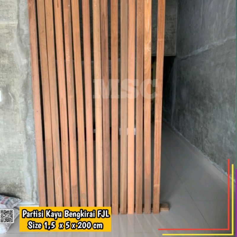 Jual Kayu Partisi Sekat Ruang Para Kisi Kayu Bengkirai FJL Oven Uk 1,5 ...