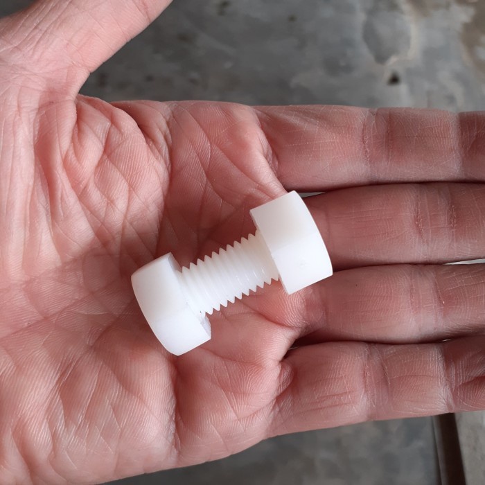 Jual Baut plastik M12 x 30mm baut nilon mur nylon anti karat | Shopee ...