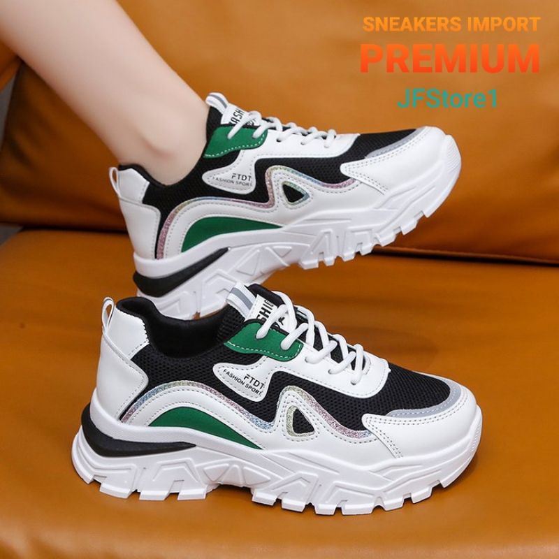 Jual Sepatu Sneakers Wanita Import 618 Sepatu Fashion Cewek Casual ...