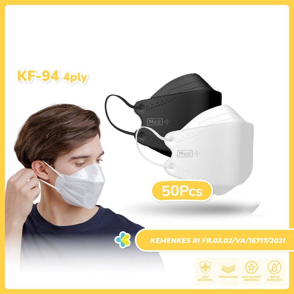 Jual Masker MED+ KF94 Korea 4ply Disposable Face Mask 50pcs | Shopee ...