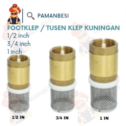 Jual Foot Klep Kuningan Saringan Pompa Air Sumur Tusen Pipa Footklep ...