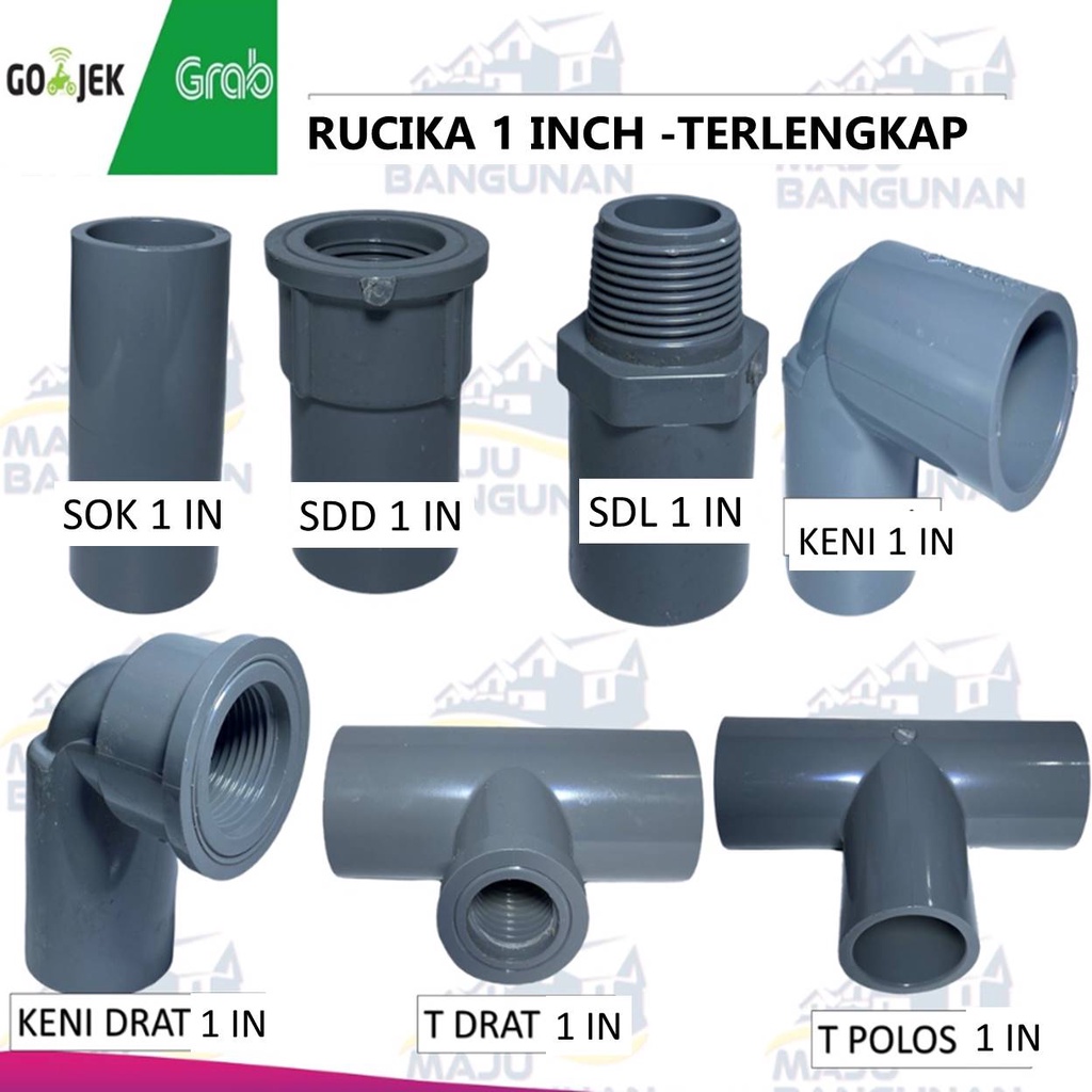 Jual Fitting Rucika1" /FITTING PVC 1INCH RUCIKA / POWER AW 1 IN / SOCK ...