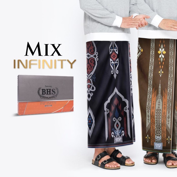 Jual Sarung BHS Infinity Silver Motif dan Warna Mix | Shopee Indonesia
