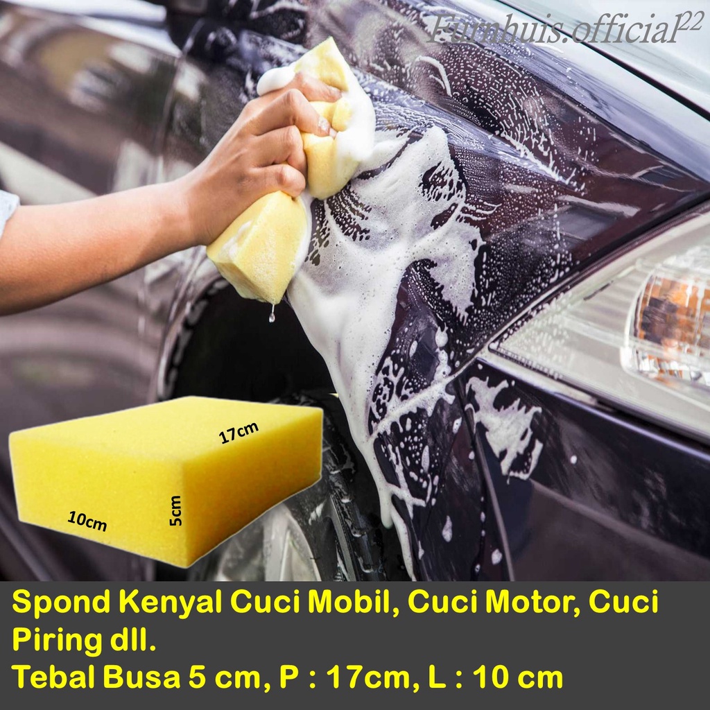 Jual Busa Cuci Mobil Motor Carwash Sponge Busa Serbaguna Spons Kuning ...