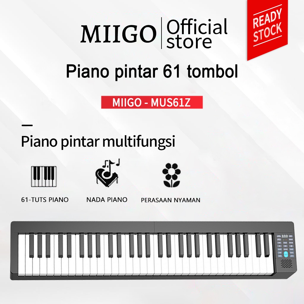Jual MIIGO piano profesional 61 tombol, piano listrik pintar, keyboard ...