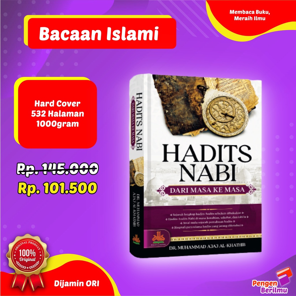 Jual Hadits Nabi dari Masa ke Masa | Hard Cover | Buku Bacaan Islami | 100% Buku Original ...