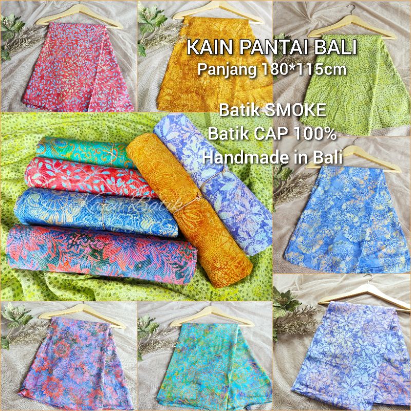 Jual KAIN PANTAI BALI/BATIK SMOKE RAYON/CAP TRADISIONAL/180CM*115CM ...