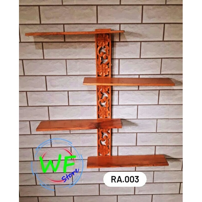 Jual rak dinding ukir minimalis clasik modern tampilan mewah kayu ...