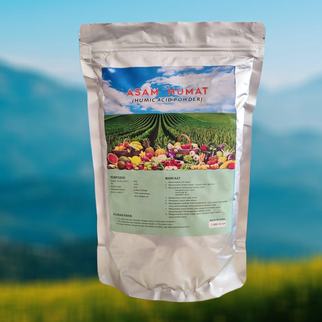 Jual pupuk asam humat 1 kg / humic acid powder / asam humat penyubur tanah | Shopee Indonesia