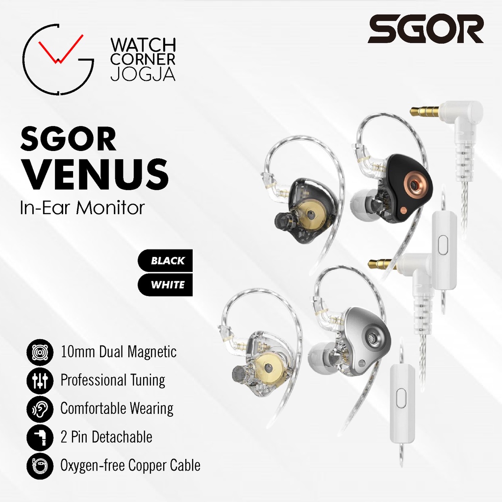 Jual SGOR Venus with Mic In Ear Monitor Earphone Headset ORIGINAL Alt ...