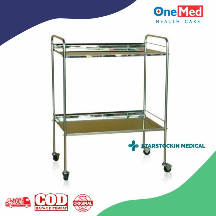 Jual Meja Instrumen 2 Rak Stainless Onemed | Shopee Indonesia