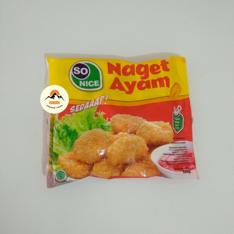 Jual So Nice Nugget Ayam Bulat atau Stik 500gr | Shopee Indonesia