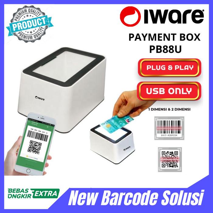 Jual Omni Barcode Scanner 1D-2D Iware Pb88U Payment Box Qris / Dana ...