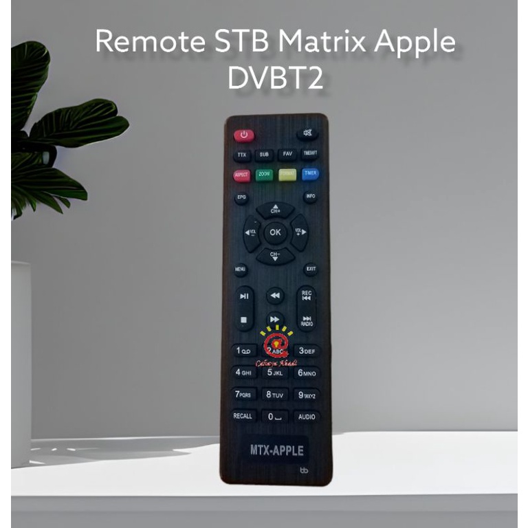 Jual Remote STB Matrix Apple DVBT2 / Remote Set Top Box Matrix Apple ...