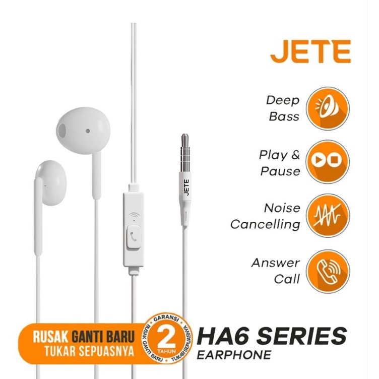 Jual Headset Bass Earphone Headphone JETE HA6 | Shopee Indonesia