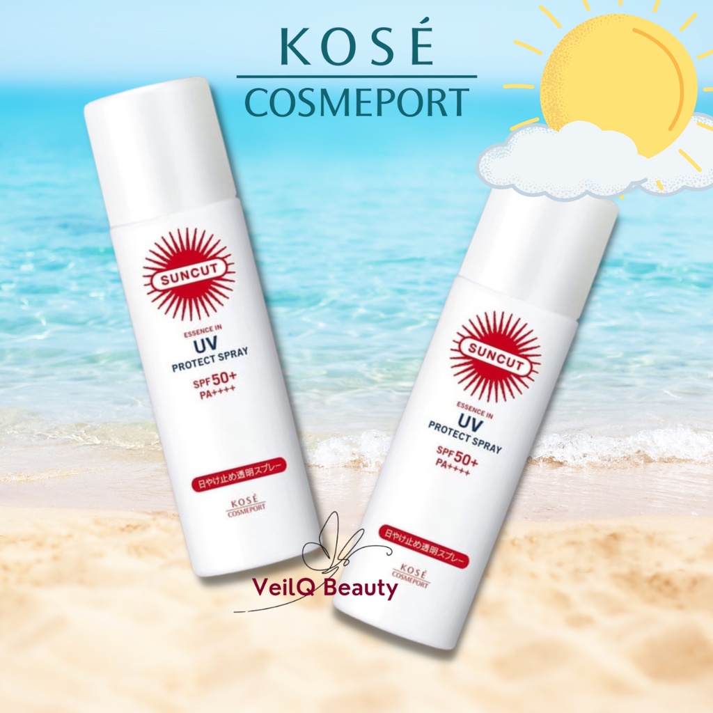 Jual KOSE Cosmeport Suncut UV Protect Spray SPF50+ PA++++ Sunscreen Spray 60gr | Shopee Indonesia