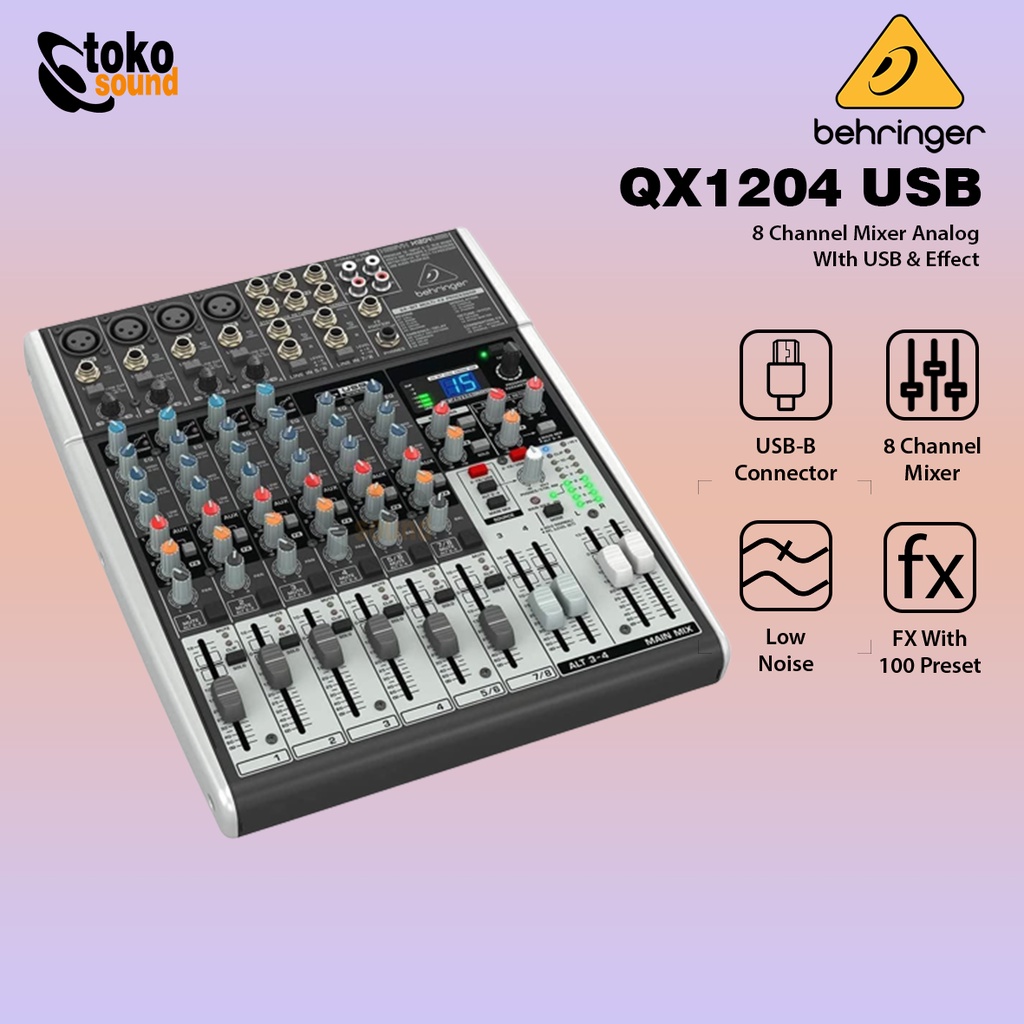 Jual Behringer Xenyx QX1204USB Mixer with USB and Effects | Shopee ...