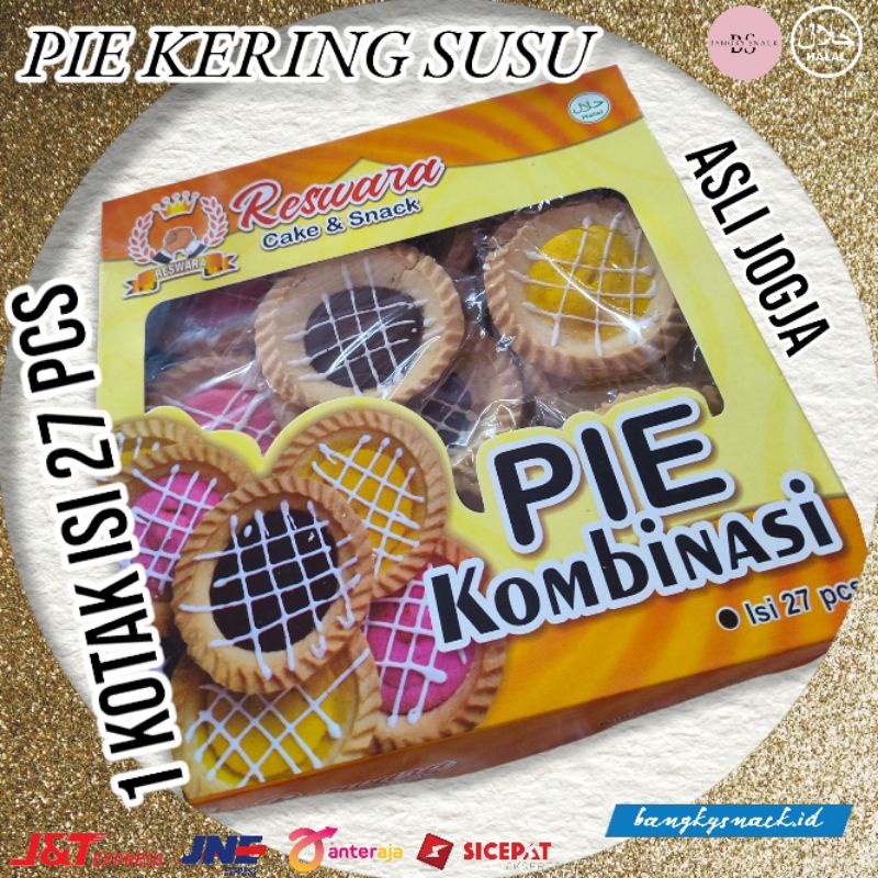 Jual Pie susu kering kombasi isi 27pcs rasa mix/campur enak dan gurih ...