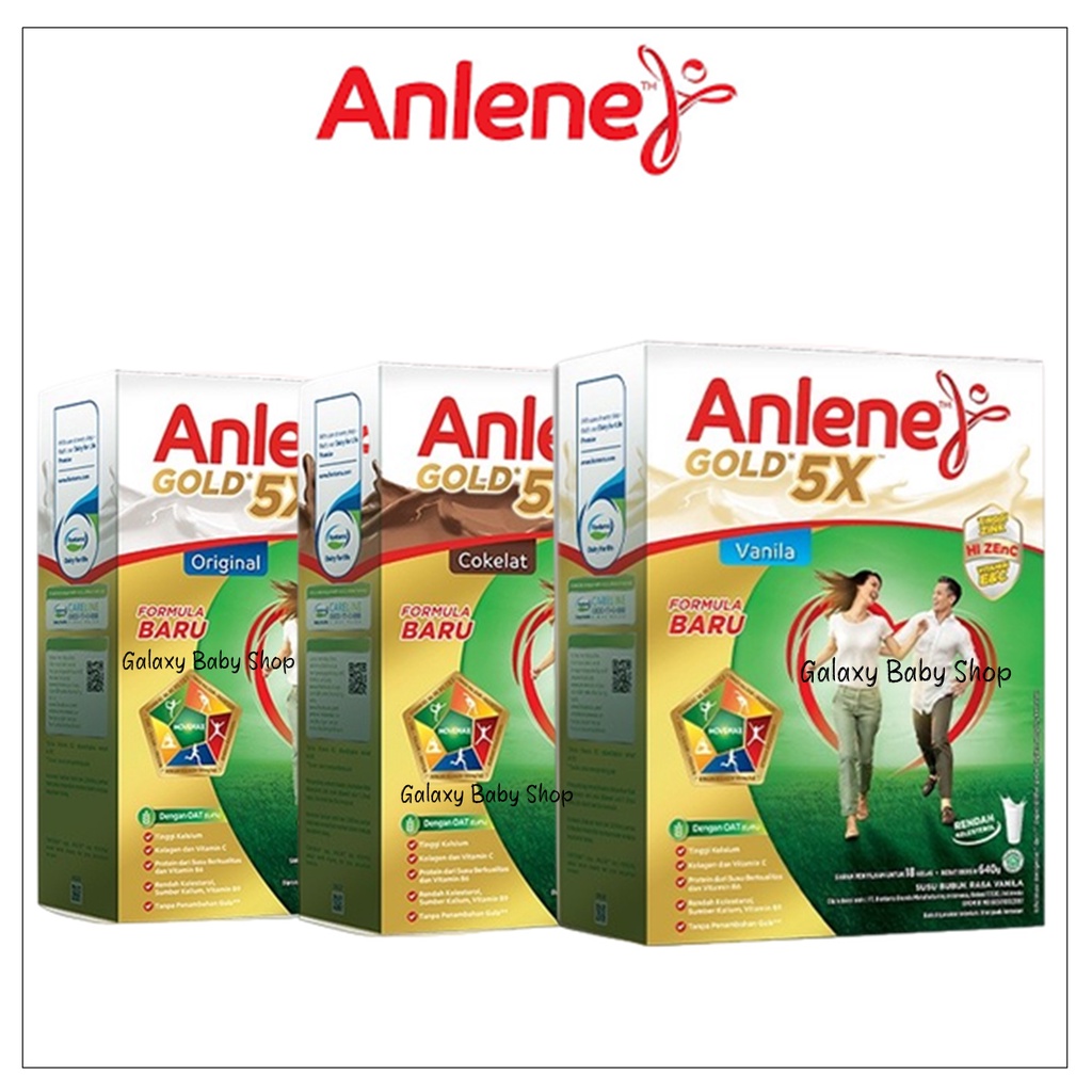 Jual Anlene Gold 5X Susu Bubuk Nutrisi Tulang Sendi Otot 640gr | Shopee ...