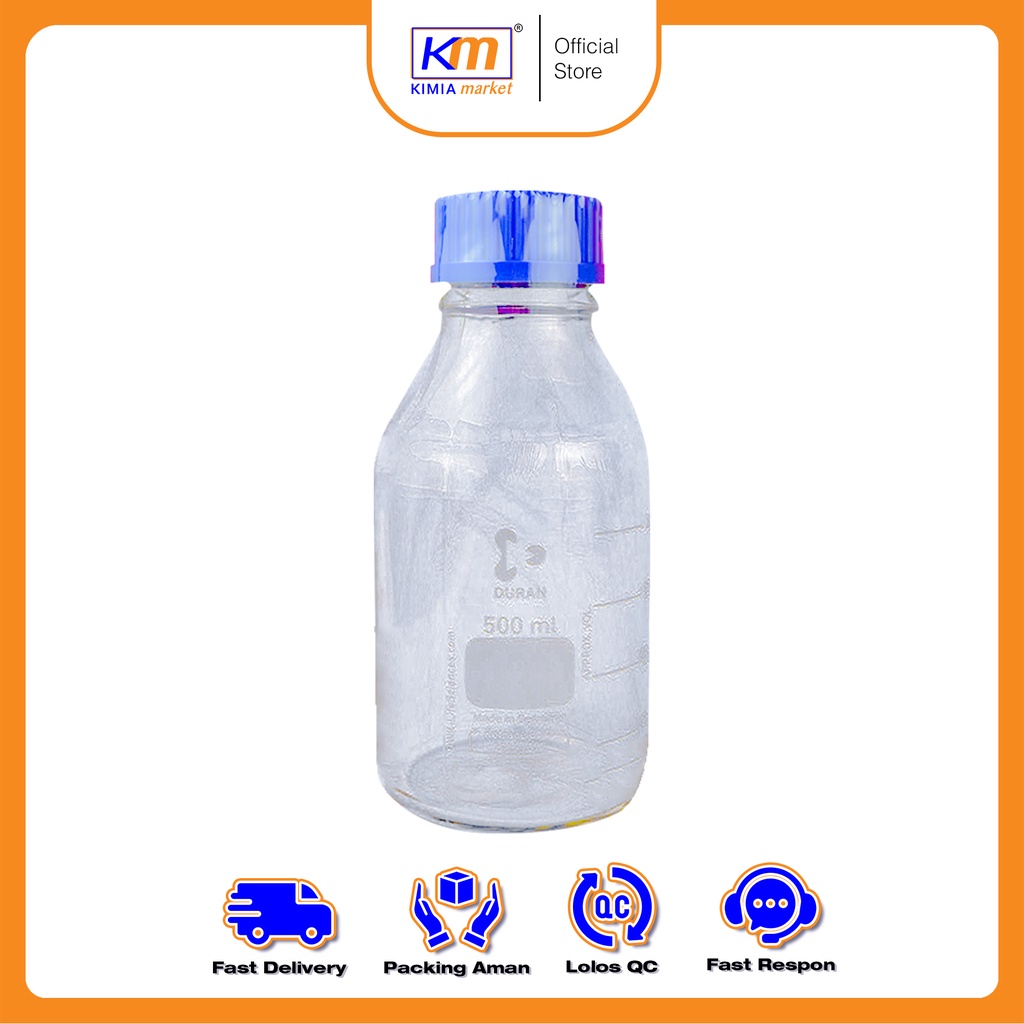 Jual Botol Lab Kaca Duran buatan Jerman ukuran 500ml | Shopee Indonesia