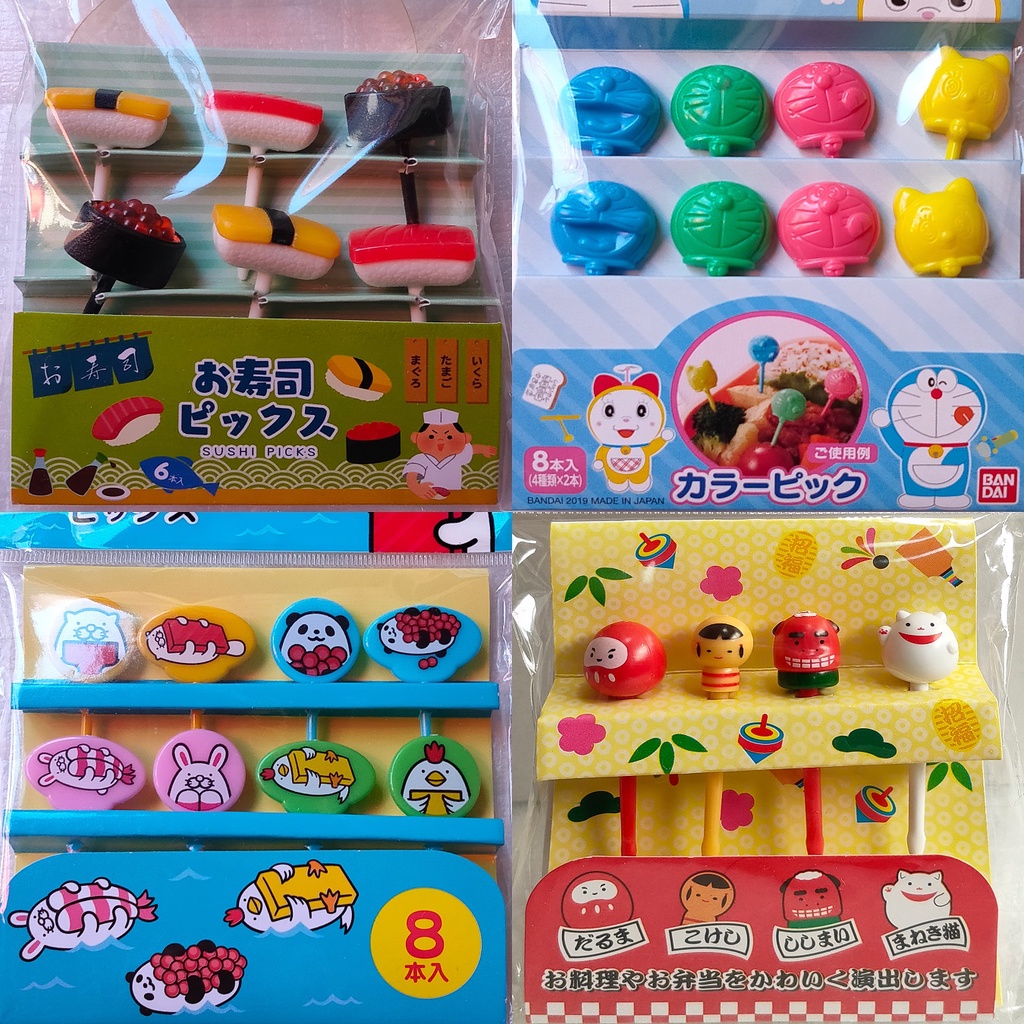 Jual Daiso Tusukan Bento Tusuk Buah Food Pick Edisi Sushi Doraemon ...