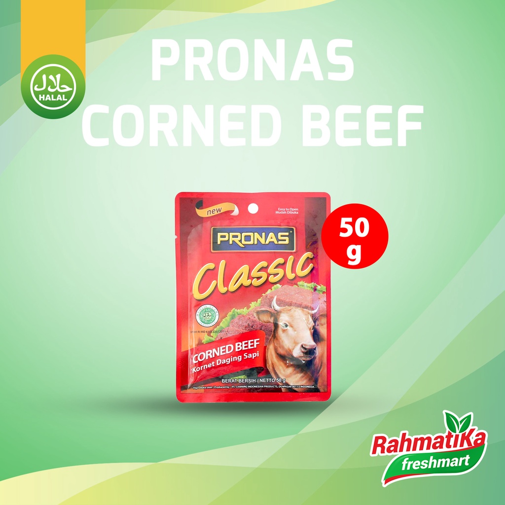 Jual Pronas Corned Beef / Kornet Daging Sapi Kombinasi 50 gr | Shopee ...