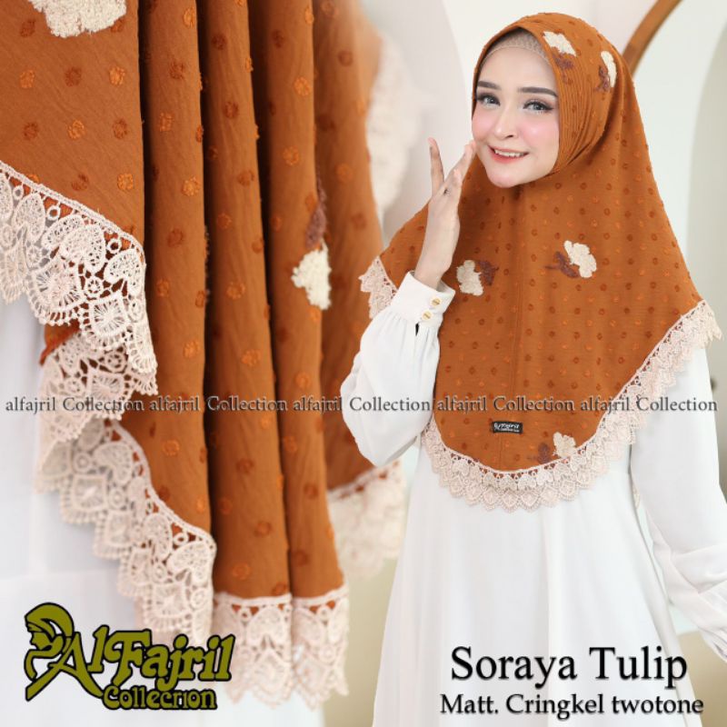 Jual Jilbab Soraya Tulip Cringkel ORIGINAL Al Fajril | Shopee Indonesia