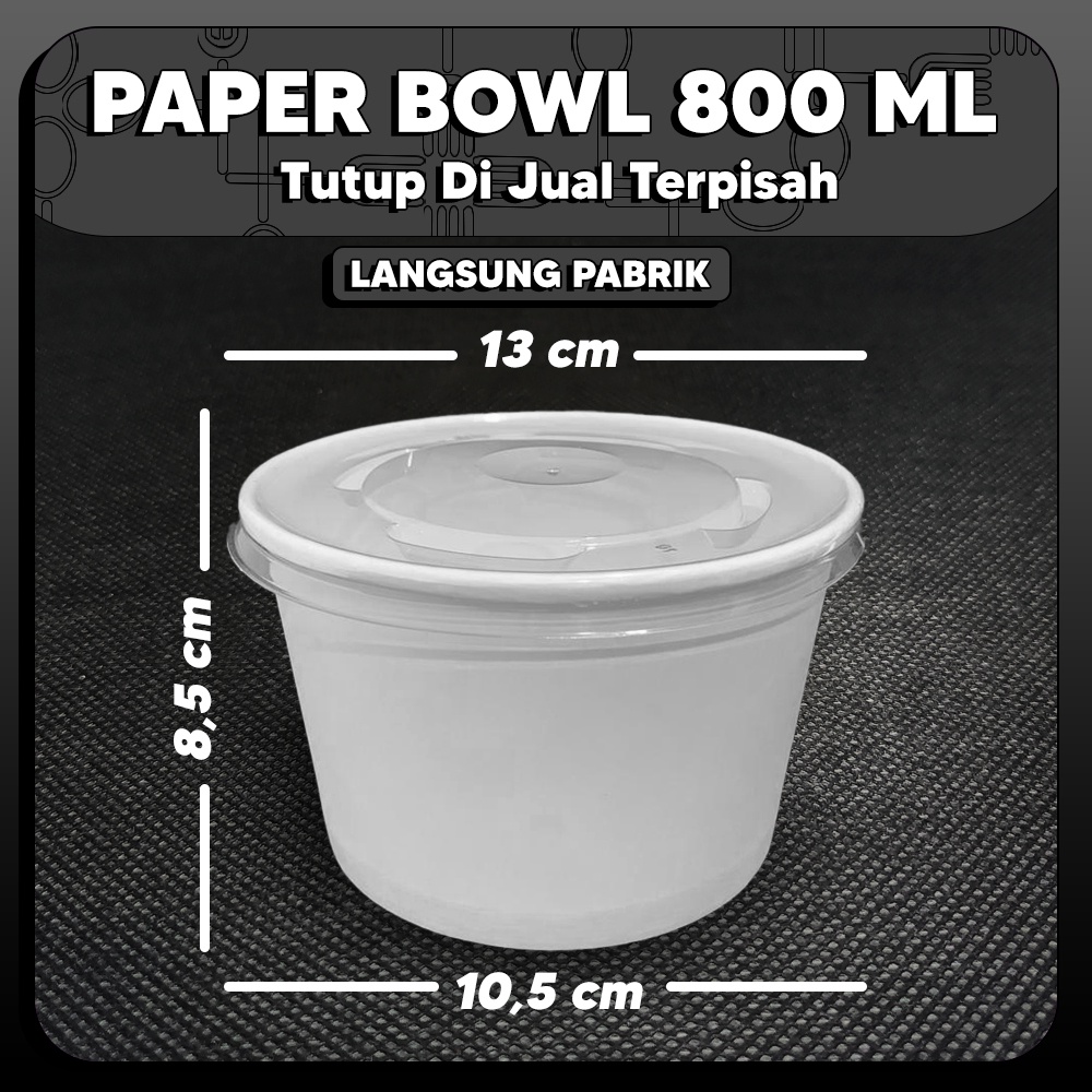 Jual Paper Bowl 800 ml / Rice Bowl Paper 800 ml / Paper Bowl 800ml 27 ...