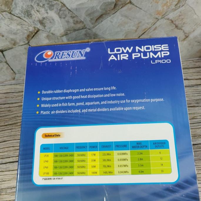 Jual Resun Lp-100 Aerator Pompa Udara Kolam Ikan Aquarium Air Pump ...