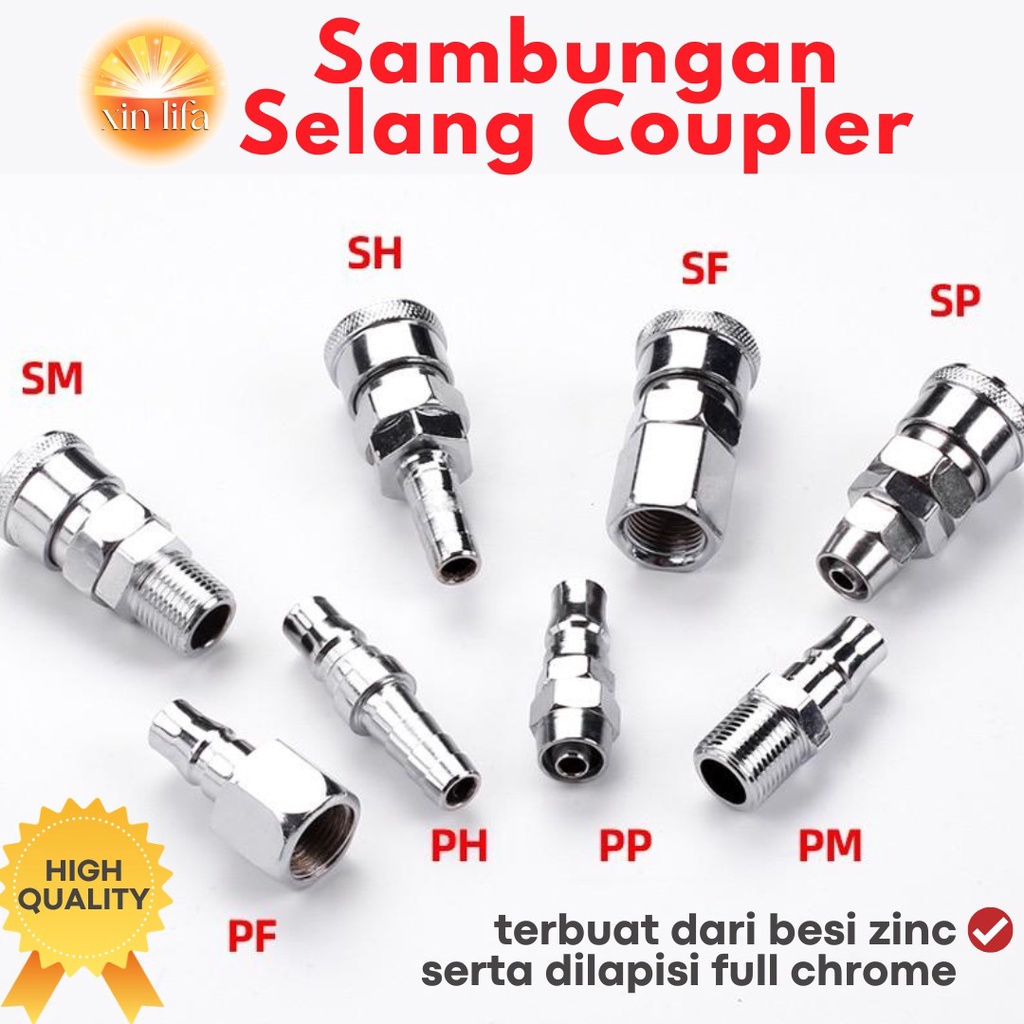 Jual Quick coupler PF coupling SAMBUNGAN SELANG ANGIN COUPLER SF PF SH ...