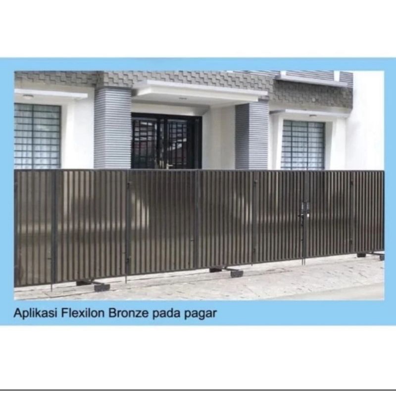 Jual Fiber Pelapis Pagar Meteran Motif Garis Pager Flexilon Tebal 0.9 ...