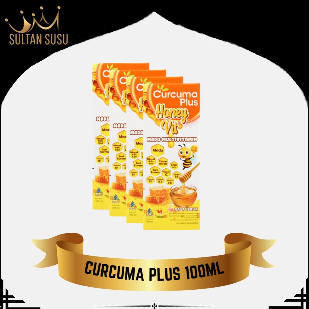 Jual Curcuma Plus Honey Vit Madu Multivitamin Rasa Original 100ml | Shopee Indonesia