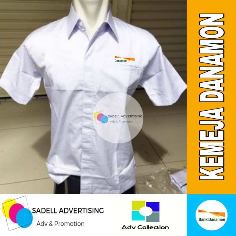 Jual Kemeja Bank Danamon Seragam Bank Danamon Putih Lengan Pendek Pria ...