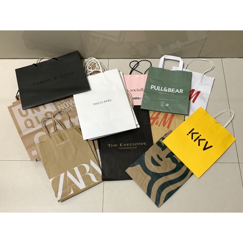 Jual Paper Bag Branded Original (Charles&Keith,Sociolla,Uniqlo,ZARA,,H ...