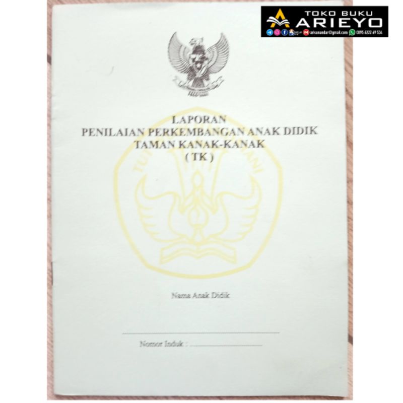 Jual ORI | BUKU RAPORT ANAK TK & PAUD/ KUR MERDEKA BELAJAR | CEKLIS dan ...