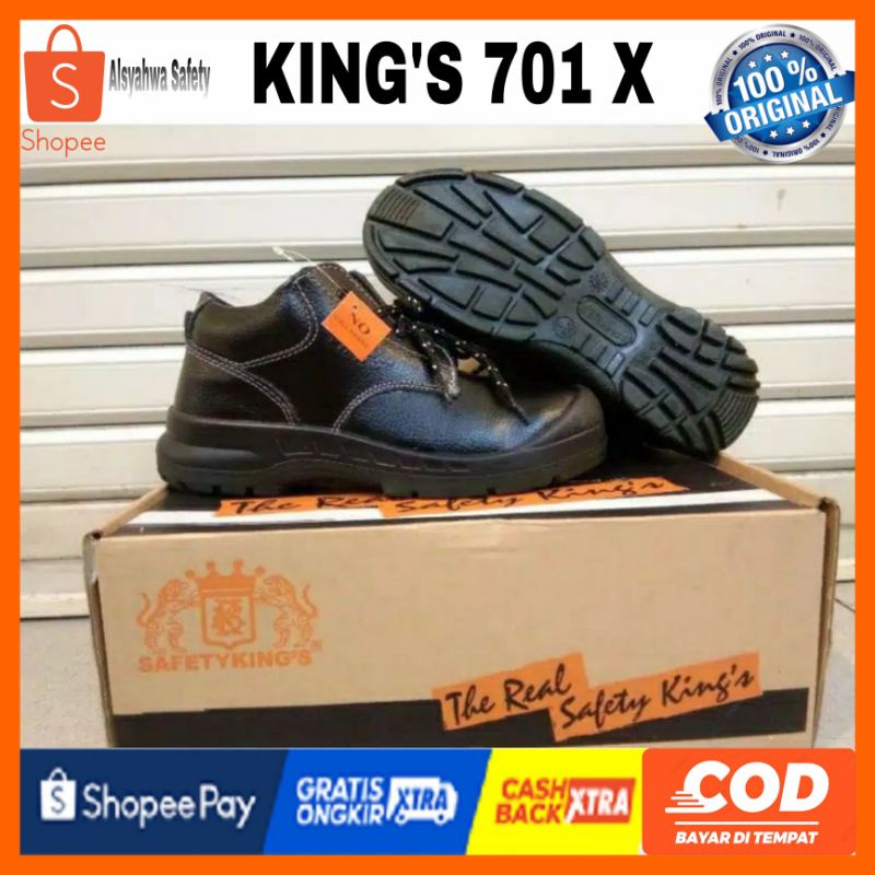 Jual Sepatu Safety King's kws 701 X / Safety Shoes King's 701 hitam ...
