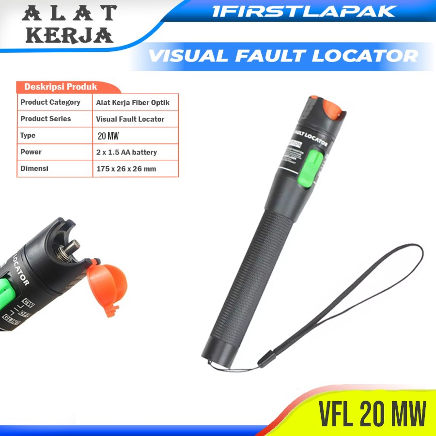 Jual VFL Visual Fault Locator Senter Fiber Optik 0 - 20 Km | Shopee ...